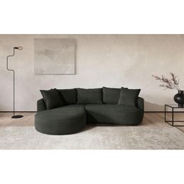 OTTO home Ecksofa &raquo;Sana L-Form, Breite 260 cm&laquo; Loungesofa mit Wellenunterfederung gr&uuml;n 95% POLYESTER (PES) 5% POLYAMID(PA) B/H/T: 260cm x 160cm, 