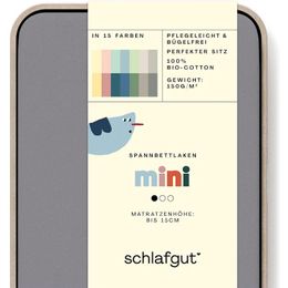 Schlafgut Spannbettlaken &raquo;Casual Mini Spannbettlaken&laquo; f&uuml;r Kinder, MADE IN GREEN by OEKO-TEX grau Jersey, Obermaterial: 100% Baumwolle 1 Stk., Jersey, 60-70x120-