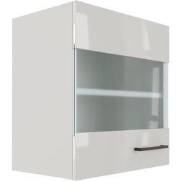 Flex-Well Glash&auml;ngeschrank &raquo;Lund&laquo; (B x H x T) 50 x 89 x 32 cm, mit viel Stauraum grau Holzwerkstoff Rauchgrau, B/H/T: 50cm x 54,8cm x 32cm, T&uuml;ren: 1 Stk.