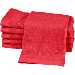 Ross Gaestehandtuecher &raquo;Rubin&laquo; 100% Baumwolle rosa Frottier, Baumwolle B/L: 30cmx50cm, 6 Stk., Frottier