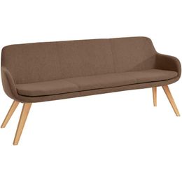 Musterring Essbank &raquo;Tavia&laquo; Stativgestell aus Eiche bianco massiv, Breite 180, 200 oder 220 cm braun 100% PES B/H/T: 180cm x 87cm x 66cm, Flachgewebe
