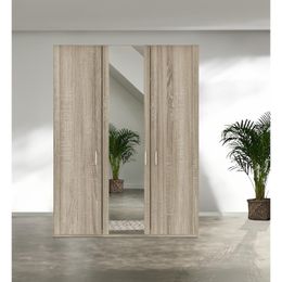 Wiemann Kleiderschrank &raquo;Bern&laquo; hochwertige Beschl&auml;ge inkl. T&uuml;rd&auml;mpfung braun Glas, Holzwerkstoff B/H/T: 148,4cm x 216cm x 58cm