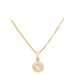 Firetti Damen Kette mit Anh&auml;nger &raquo;Schmuck Geschenk Gold 375 Halsschmuck Halskette Goldkette Venezianer&laquo; mit Zirkonia (synth.) gold Gelbgold 375, L: 45