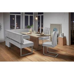 OTTO home Eckbank &raquo;Rab&laquo; in 2 Breiten (180 oder 200 cm), Bezug in verschiedenen Qualit&auml;ten grau Polyester B/H/T: 200cm x 88cm x 160cm, Microfaser, 
