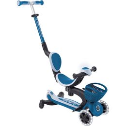 Globber Tretroller &raquo;GO-UP BABY 360 LIGHTS, mit Leuchtrollen und Leuchtmodul&laquo; Aufsitzrad, Laufrad und Scooter in Einem blau Einheitsgr&ouml;&szlig;e