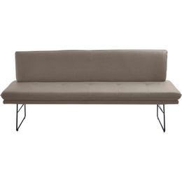 K+w Komfort & Wohnen K+W Komfort & Wohnen Polsterbank 1 Stk. tlg. Polsterbank in Spitzkissenoptik, Sitzsteppung, in 2 Gr&ouml;&szlig;en w&auml;hlbar gr&uuml;n B/H/T: 195cm x 87cm x 65cm, Leder