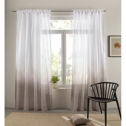 Bruno Banani Gardine &raquo;Nevalla&laquo; Multifunktionsband 1 Stk. tlg. Schal mit Farbverlauf, moderner Hingucker, Vorhang, jedes Zimmer beige Baumwolle, Baumwolle 145cm, 