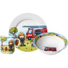 Ritzenhoff & Breker Kindergeschirr-Set &raquo;Feuerwehrmann Bernie&laquo; bunt Porzellan 3 Stk.
