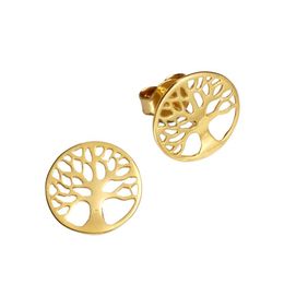 Firetti Damen Paar Ohrstecker &raquo;Schmuck Geschenk Gold 333 Ohrschmuck Lebensbaum&laquo; gold 10mm, Gelbgold 333