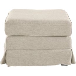 OTTO home Polsterhocker &raquo;Shadmoor&laquo; Hussenoptik, in uni oder mit Blumendruck, passend zur Shadmoor-Serie beige 100% Polyester B/H/T: 66cm x 48cm x 66cm