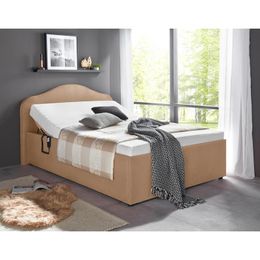 Maintal Polsterbett beige Liegefl&auml;che L&auml;nge B: 200cm x 140cm, Mit Motorrahmen, H&ouml;he Liegefl&auml;che: 55,00, Kaltschaummatratze H2