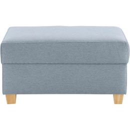 DOMO collection Hocker &raquo;Incanto B/T 85/62cm&laquo; blau B/H/T: 85cm x 45cm x 62cm, Feinstruktur