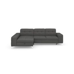 Sit & More sit&more Ecksofa &raquo;Baviene L-Form&laquo; inklusive Sitztiefenverstellung & Federkern, optional Schlaffunktion grau B/H/T: 286cm x 92cm x 176cm, Luxus-