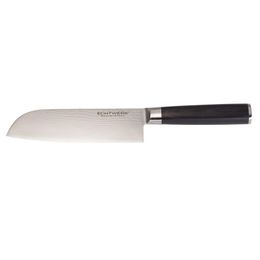 ECHTWERK Santokumesser &raquo;Damaszener&laquo; Kochmesser, K&uuml;chenmesser aus hochwertigem Damaststahl, Klinge 18 cm silber Damaststahl Klingenl&auml;nge 18cm