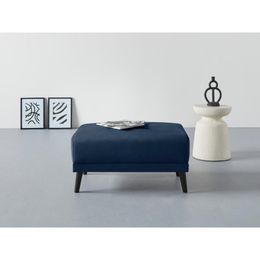 Home Affaire Polsterhocker &raquo;Asra, B: 86 cm&laquo; passend zur Polsterserie "Asra", Federkern blau 100% Polyester B/H/T: 86cm x 45cm x 60cm, Luxus-Microfaser