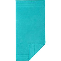 Egeria Badetuch &raquo;Micro Touch&laquo; Uni Programm mit Streifenbord&uuml;re, extrem saugf&auml;hig, reine Baumwolle blau Walkfrottee, Obermaterial: 100% Baumwolle B/L: 