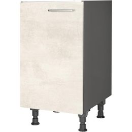 Nobilia Sp&uuml;lenschrank &raquo;"Riva", Ausrichtung w&auml;hlbar, vormontiert, in den Breiten&laquo; 45 und 60 cm, mit h&ouml;henverstellbaren Sockelf&uuml;&szlig;en wei&szlig; B/H/T: 45cm x 