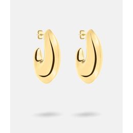 Liebeskind Berlin Damen Paar Creolen &raquo;Schmuck Geschenk Edelstahl Ohrringe Organics&laquo; gold Edelstahl