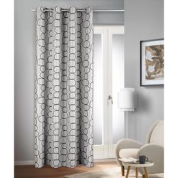 HOMING Vorhang &raquo;Salma&laquo; &Ouml;sen 1 Stk. tlg. Fertigschal grau Polyester 245cm, &Ouml;sen, 135cm