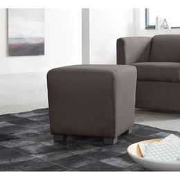 Home Affaire Hocker &raquo;Bob&laquo; grau Luxus-Microfaser (92% Polyester, 8% Nylon);Struktur fein ( 100% Polyester);Struktur in Chenille-Optik (30% Polyester, 
