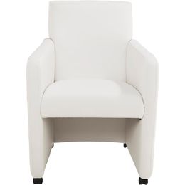 exxpo - sofa fashion Esszimmersessel &raquo;Barista, Loungesessel auf Rollen mit hoher Bodenfreiheit&laquo; Sessel Barista Clubsessel auf Rollen, schmale 