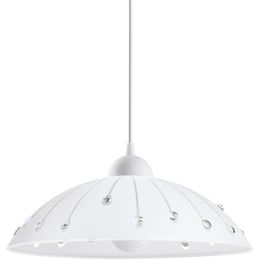 Eglo H&auml;ngeleuchte &raquo;VETRO Pendellampe, Kunststoff und Glas, E27, Esstischlampe, Lampe&laquo; E27 1 Stk. H&auml;ngeleuchte, H110 x &Oslash;35, weiss, 1X60W exkl. wei&szlig; 1, 