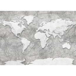 Komar Vliestapete &raquo;Digitaldruck Vlies - World Relief - Gr&ouml;&szlig;e 350 x 250 cm&laquo; bedruckt glatt Wohnzimmer, Schlafzimmer schwarz Vlies B/L: 350m x 250m, Rollen: 1