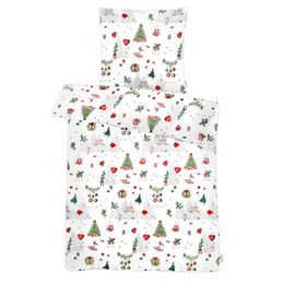 Apelt Bettw&auml;sche &raquo;Max Flanell&laquo; 2 Stk. Winterwelt rot Feinflanell, Obermaterial: 100% Baumwolle B/L: 135cm, 1 Stk., 1 Stk., Feinflanell, B/L: 80cm x 