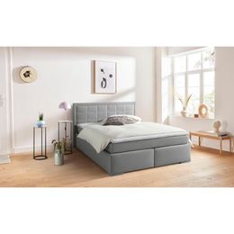 Collection AB Boxbett &raquo;"Athena" wahlweise mit Bettkasten&laquo; inkl. Topper bei Ausf&uuml;hrung mit Matratze, in H&auml;rtegraden H2, H3, H4 grau Holzwerkstoff 