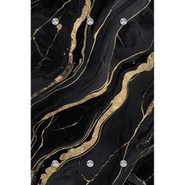 queence Garderobenpaneel &raquo;Wandgarderobe mit Motiv Marmor Abstrakt inkl. Edelstahlhaken&laquo; 1 Stk. tlg. HD Premium Druck auf Acrylglas schwarz Acrylglas, 