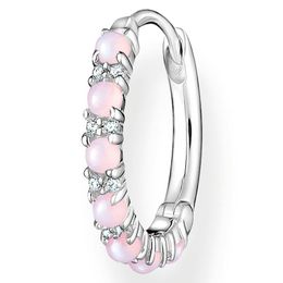 Thomas Sabo Damen Thomas Sabo Single-Creole &raquo;Rosa Steine&laquo; mit Glas-Keramik Stein, Zirkonia (synth.) silber Silber 925 (recycelt)