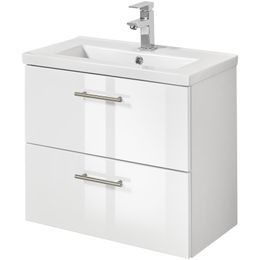 Welltime Waschtisch &raquo;Trento, verschiedene Ausf&uuml;hrungen und Farben&laquo; Breite 60 cm, Tiefe 36 cm, SlimLine Badm&ouml;bel, Waschplatz wei&szlig; B/H/T: 61cm x 54cm x 