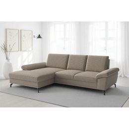 Sit & More sit&more Ecksofa &raquo;Chelsea L-Form, B: 264 cm, mit Armteil-& Sitztiefenverstellung&laquo; optional Schlaffunktion und Bettkasten beige 100% Polyester B/H/T: 