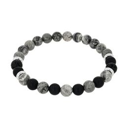 Amor Herren Armband mit Jaspis 19cm, Edelstahl