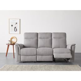 OTTO home 3-Sitzer &raquo;Southbrook&laquo; mit manueller und elektrischer Relaxfunktion grau Webstoff 95% Polyester 5% Nylon B/H/T: 197cm x 99cm x 92cm, Webstoff