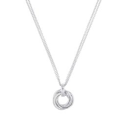 JOOP! Damen JOOP! Kette mit Anh&auml;nger &raquo;Schmuck, Geschenk&laquo; mit Zirkonia (synth.) Silber 925 (Sterlingsilber), L: 45 B: 2,5mm