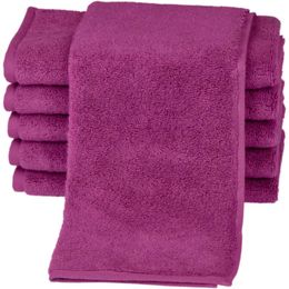 Ross Gaestehandtuecher &raquo;Sensual 9000&laquo; mit Aloe-Vera-&Ouml;l veredelt pink Frottier, Obermaterial: 100% Baumwolle B/L: 30cmx50cm, 6 Stk., Frottier