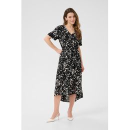 Kaffe Kleid KAbeathe A-shape in Black / Chalk Graphic | Gr.: 36