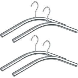 Wenko Kleiderb&uuml;gel &raquo;Modell Dry&laquo; B&uuml;gel aus rostfreiem Edelstahl, f&uuml;r Garderobe und Kleiderschrank silber Edelstahl Einheitsgr&ouml;&szlig;e