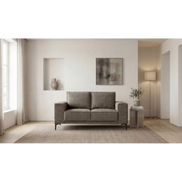 OTTO home 2-Sitzer &raquo;OLAND Boucl&eacute;, Sofa, B: 164 cm, Skandi-Design&laquo; 164 cm, Wellenunterfederung, Skandi-Design, Metallf&uuml;&szlig;e braun 100% Polyester B/H/T: 