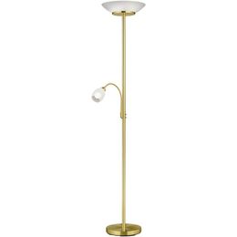 REALITY LEUCHTEN Deckenfluter &raquo;Gerry&laquo; E14 E27 1 Stk. Schalter,Getrennt schaltbar,Flexibel, Leuchtmittel tauschbar grau 2, &Oslash; 34cm H: 180cm, 1 Stk.