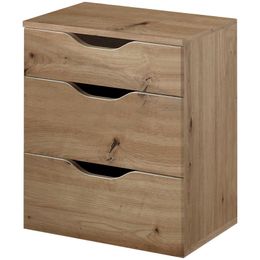 Relita Nachtschrank &raquo;Maxi&laquo; mit 3 Schubladen ist universell einsetzbar grau B/H/T: 40cm x 54,6cm x 38cm, Schubladen: 3 Stk.