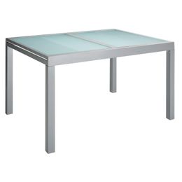 Merxx Gartentisch &raquo;Lima&laquo; silber B/H/T: 90cm x 75cm x 120cm, Tisch ausziehbar von 120cm - 180cm