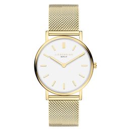 Liebeskind Berlin Damen Quarzuhr &raquo;Pure Elegance&laquo; Armbanduhr, Damenuhr, Edelstahlarmband, analog gold Einheitsgr&ouml;&szlig;e