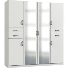 wimex Dreht&uuml;renschrank &raquo;Bitburg&laquo; wei&szlig; Holzwerkstoff B/H/T: 180cm x 198cm x 58cm, T&uuml;ren: 6 Stk.