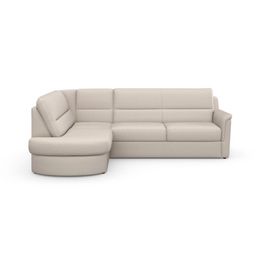 Sit & More sit&more Ecksofa &raquo;Panini L-Form&laquo; wahlweise mit Vorziehsitz und Bettkasten grau B/H/T: 243cm x 87cm x 155cm, Luxus-Microfaser Euphoria, Ottomane links,
