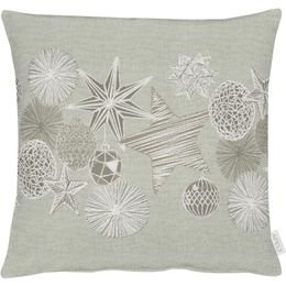 Apelt Dekokissen &raquo;4708&laquo; 4708 49X49 grau Obermaterial: 70% Polyester, 30% Viskose B/L: 49cm x 49cm, 1 Stk.