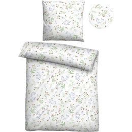 Bettw&auml;sche &raquo;Tilda&laquo; 2 Stk. hautsympathisch, 100% Baumwolle, Rei&szlig;verschluss, ganzj&auml;hrig nutzbar wei&szlig; Renforc&eacute;, Obermaterial: 100% Baumwolle B/L: 135cm x