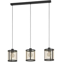 Eglo H&auml;ngeleuchte &raquo;DELLOW Pendellampe - Stahl - E27 - 3X40W - IP20&laquo; E27 1 Stk. H&auml;ngelampe, Deckenlampe, Wohnzimmer, Esszimmer, L88 x B18 x H110 cm 3, 