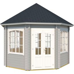 Lasita Maja Pavillon &raquo;Jamaica&laquo; BxT: 389,4x389,4 cm, Fichtenholz grau B/H/T: 389,4cm x 3.454cm x 389,4cm